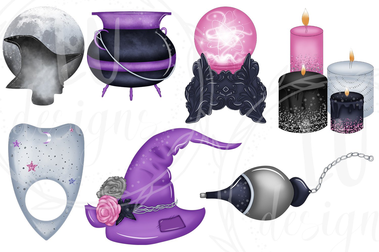 Witch Halloween Clipart, Magic Spooky Halloween Graphics (762384 ...