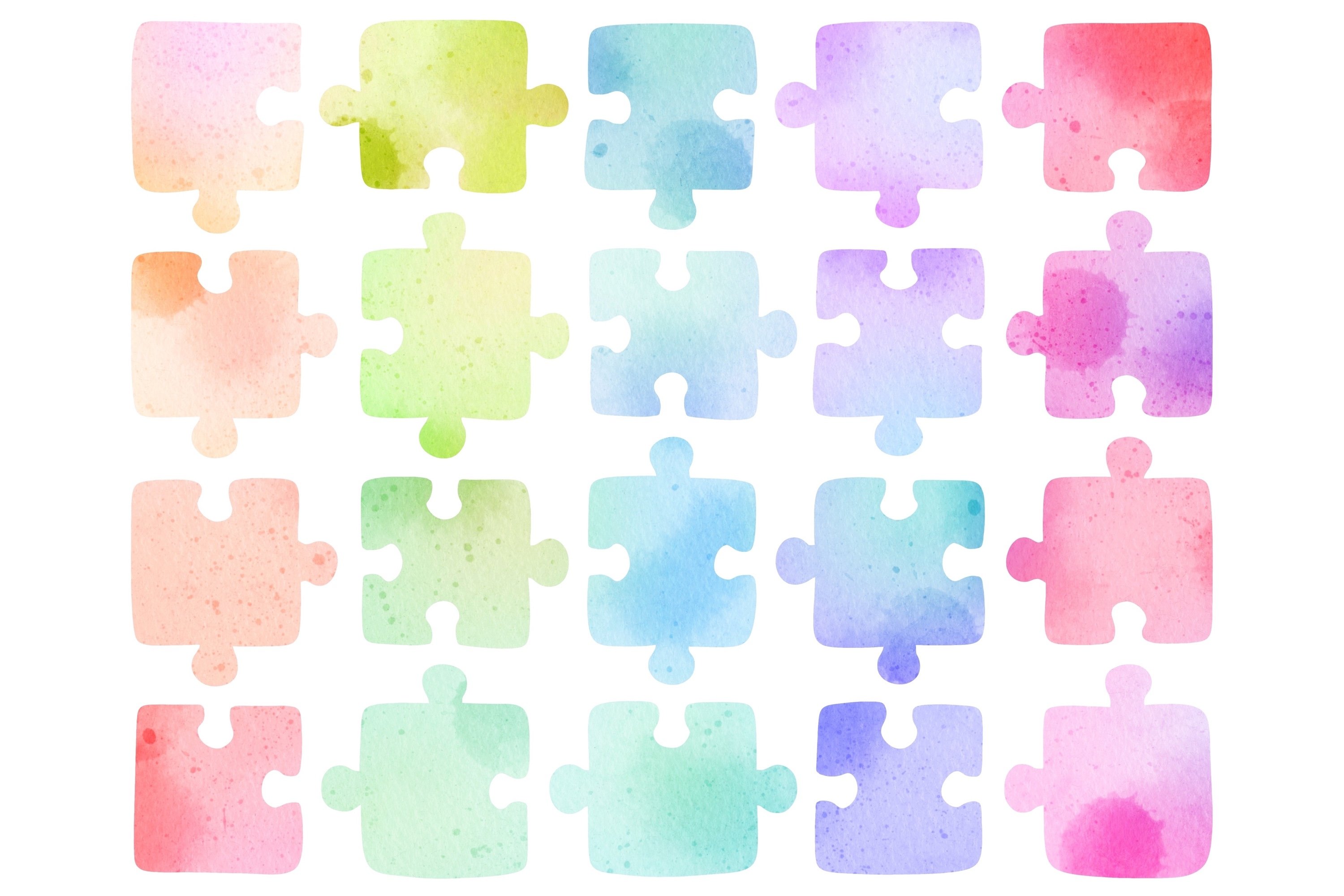 Pink Puzzle Piece Clip Art