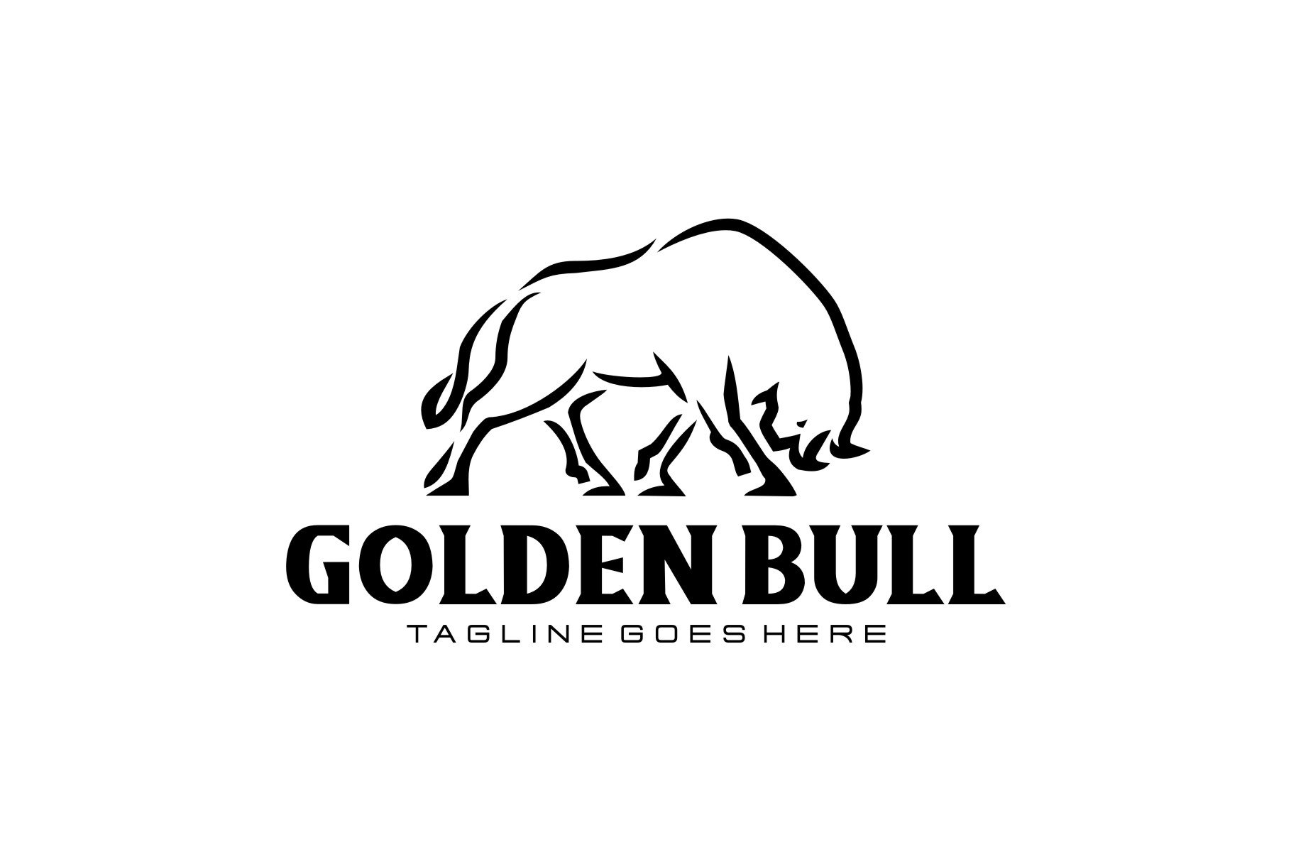 Golden Bull (542710) | Logos | Design Bundles