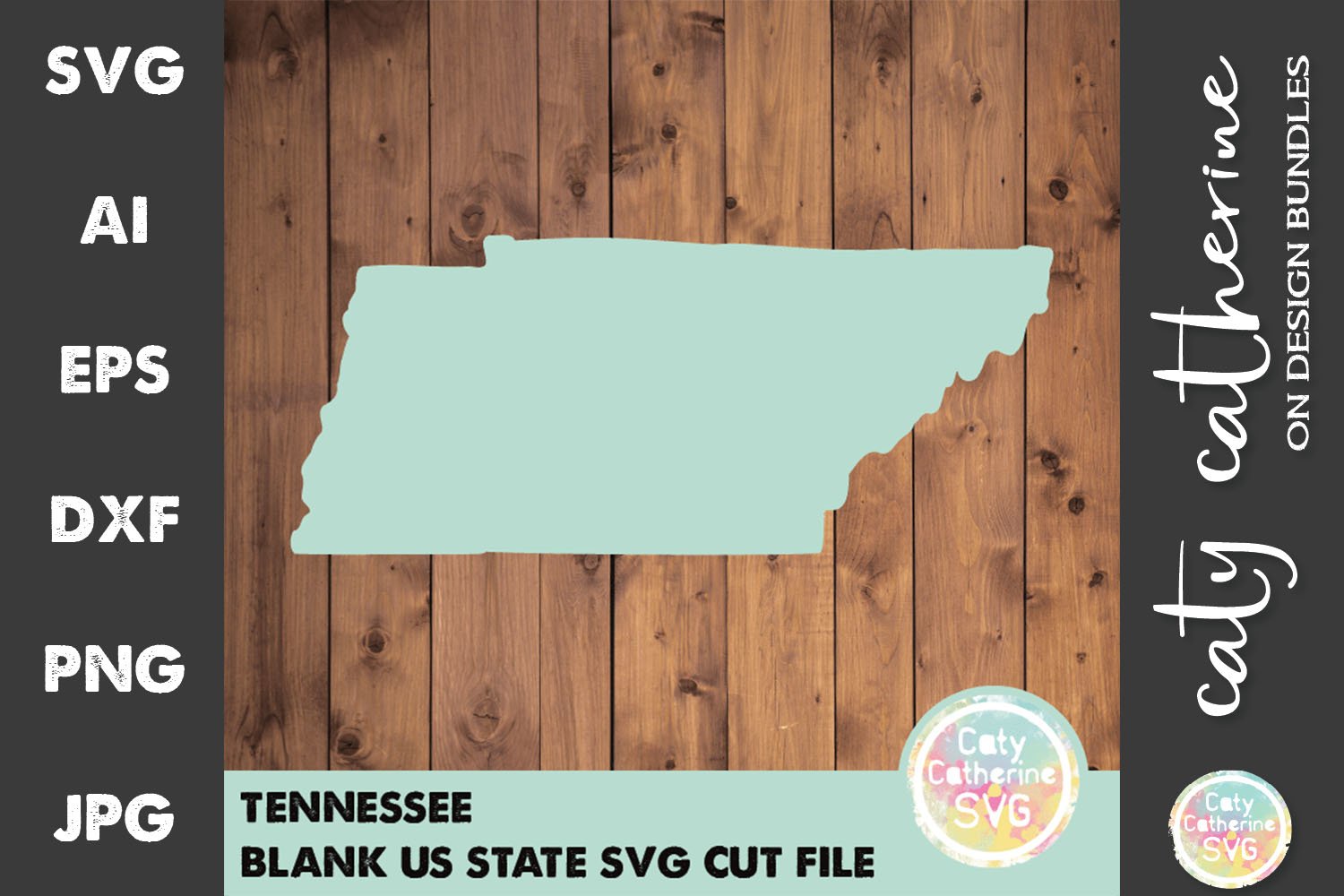 Tennessee Blank Template US State SVG Cut File (658965) | SVGs | Design ...