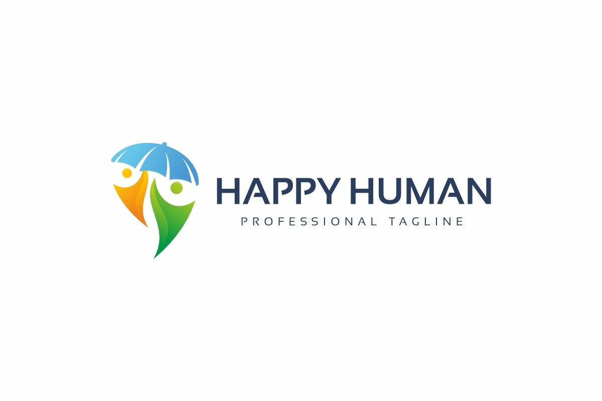 Happy Human Logo (552395) | Logos | Design Bundles