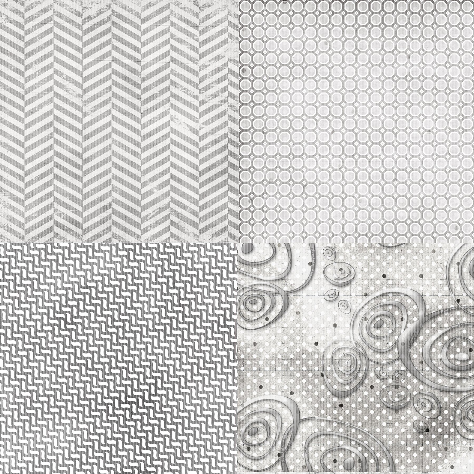 Wild About Grey Digital Paper Pack Collection (102667) | Backgrounds ...