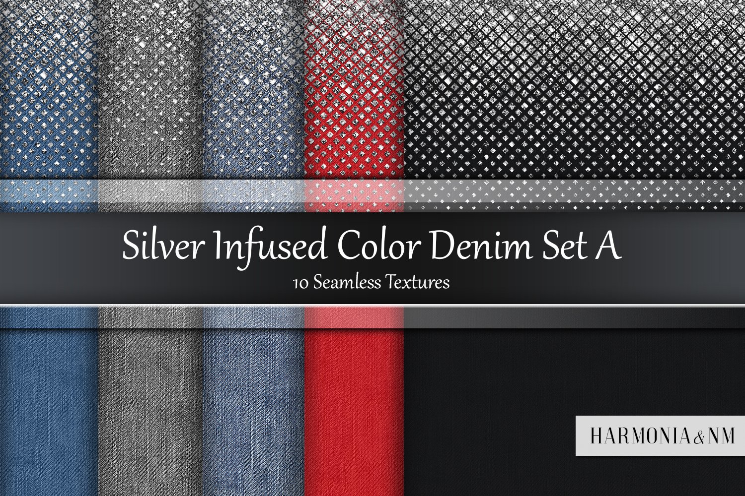 Silver Infused Color Denim Set A 10 Seamless Textures (374339 ...