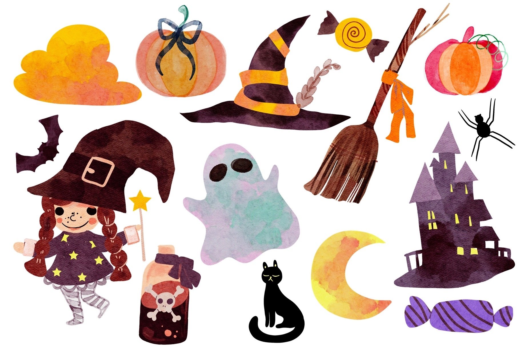 Halloween clipart Happy Halloween Digital Clip art spooky (889386 ...