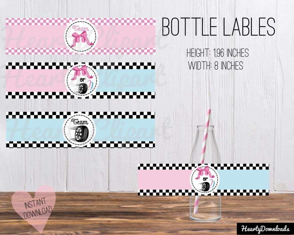Bows or burnouts, gender reveal printable party (569254) | Other ... Bows or burnouts, gender reveal printable party (569254) | Other ...