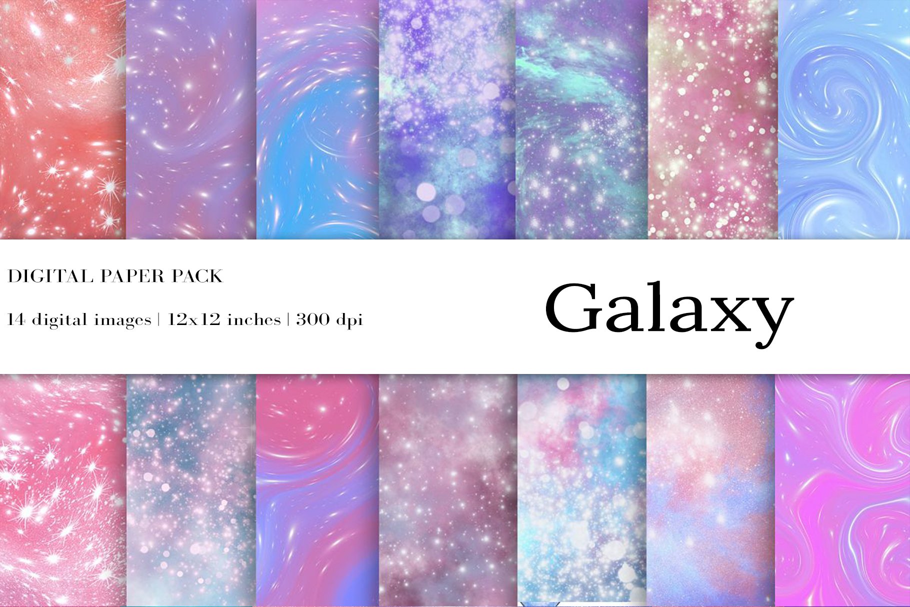 Galaxy Digital Papers, Starry Night Digital Papers, Space Ba (175172 ...