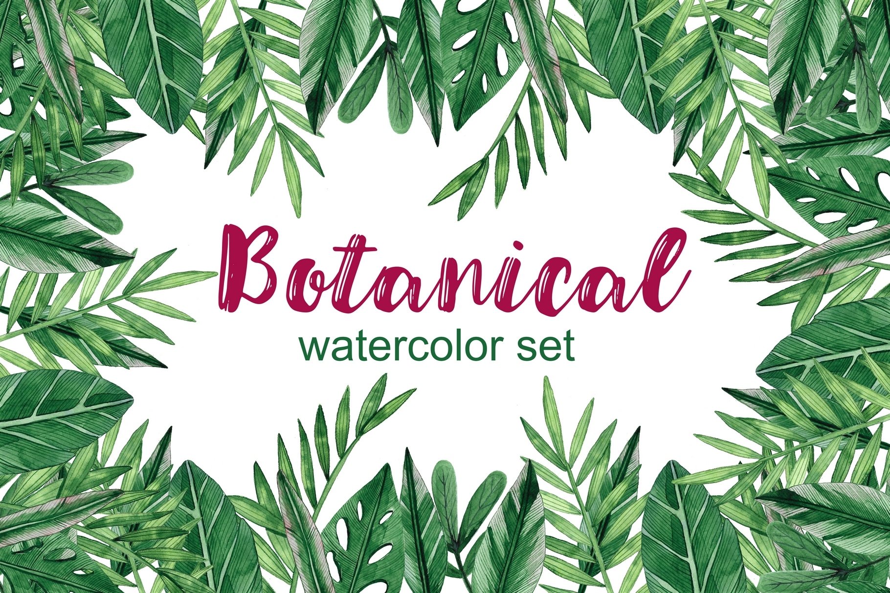 Botanical Watercolor Set (239668) | Illustrations | Design Bundles