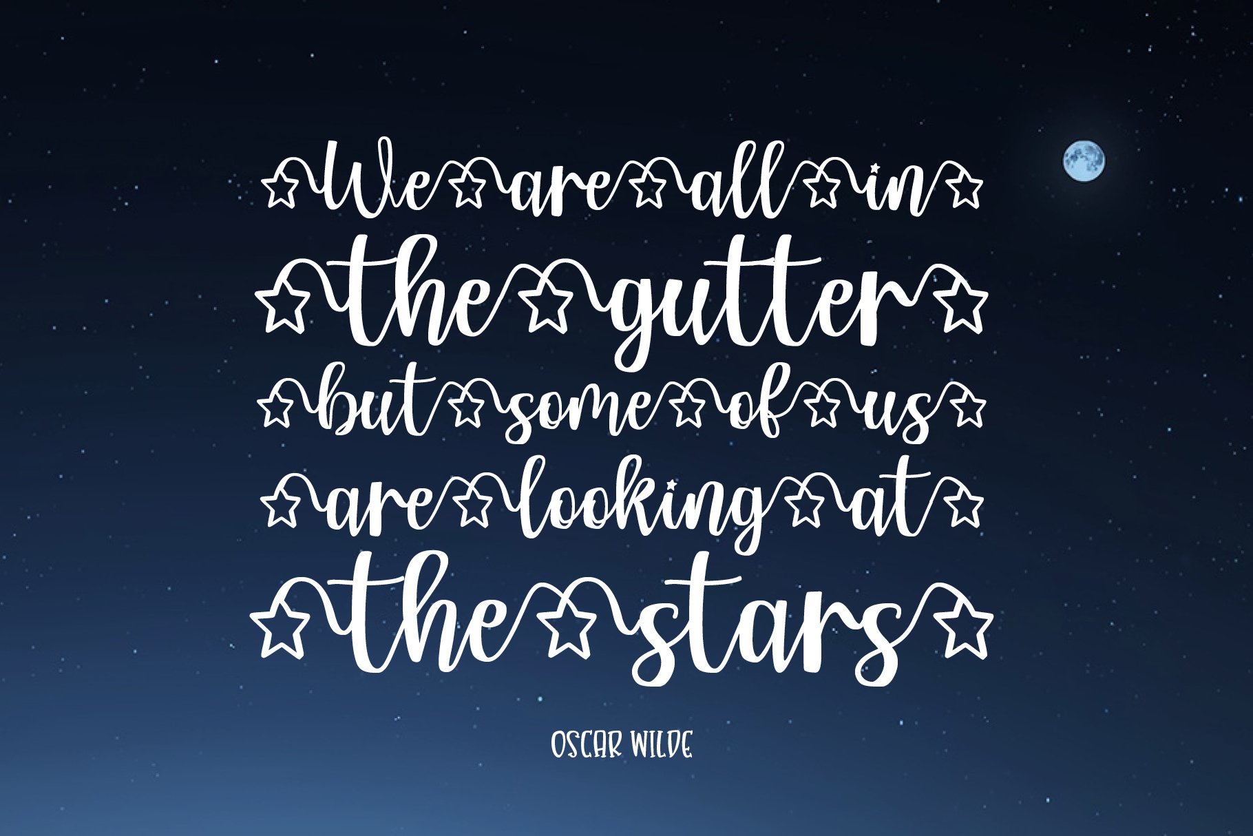 My Star - a font written in the stars (694759) | Handwritten | Font Bundles