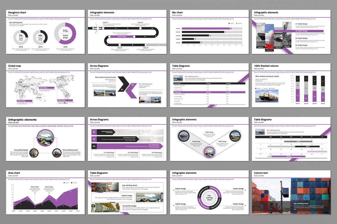 Trade Powerpoint Template (7250) | Presentation Templates | Design Bundles