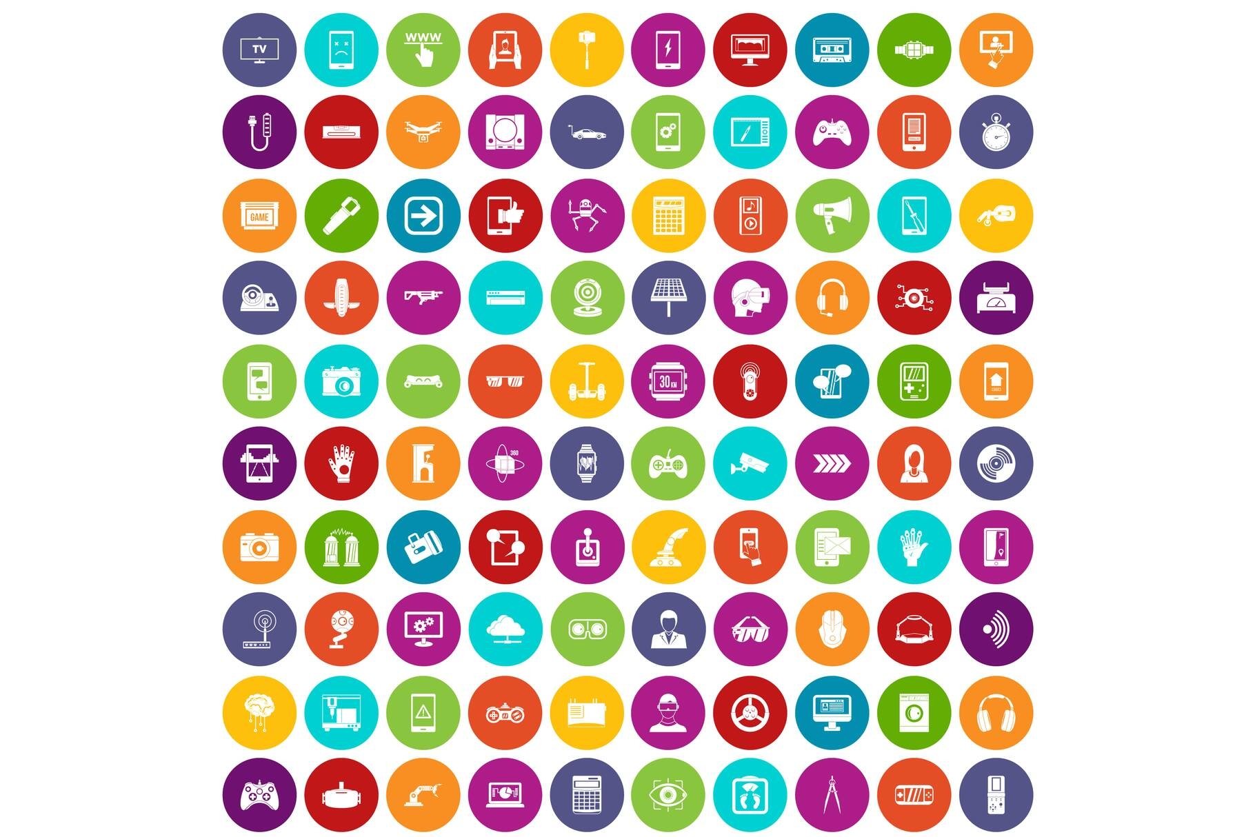 100 gadget icons set color (527195) | Icons | Design Bundles