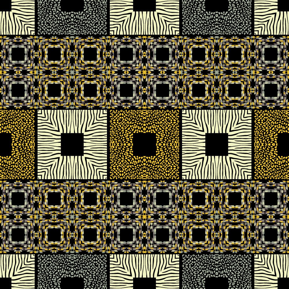 Design with Zebra stripes, Leopard spots and Aztec elements. (544921 ...