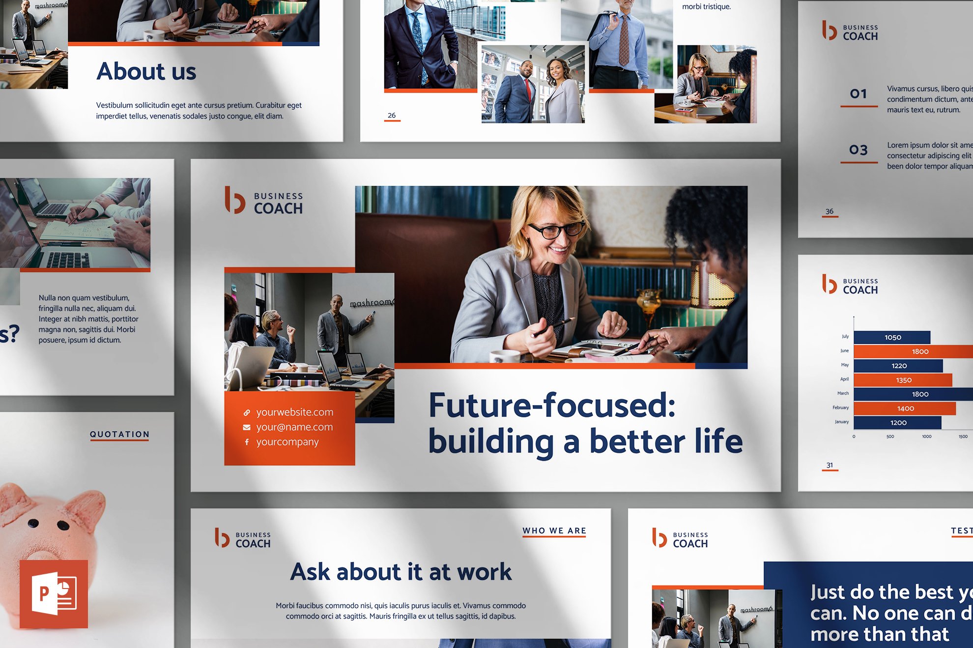 Business Coach PowerPoint Presentation Template (448714) | Powerpoint ...