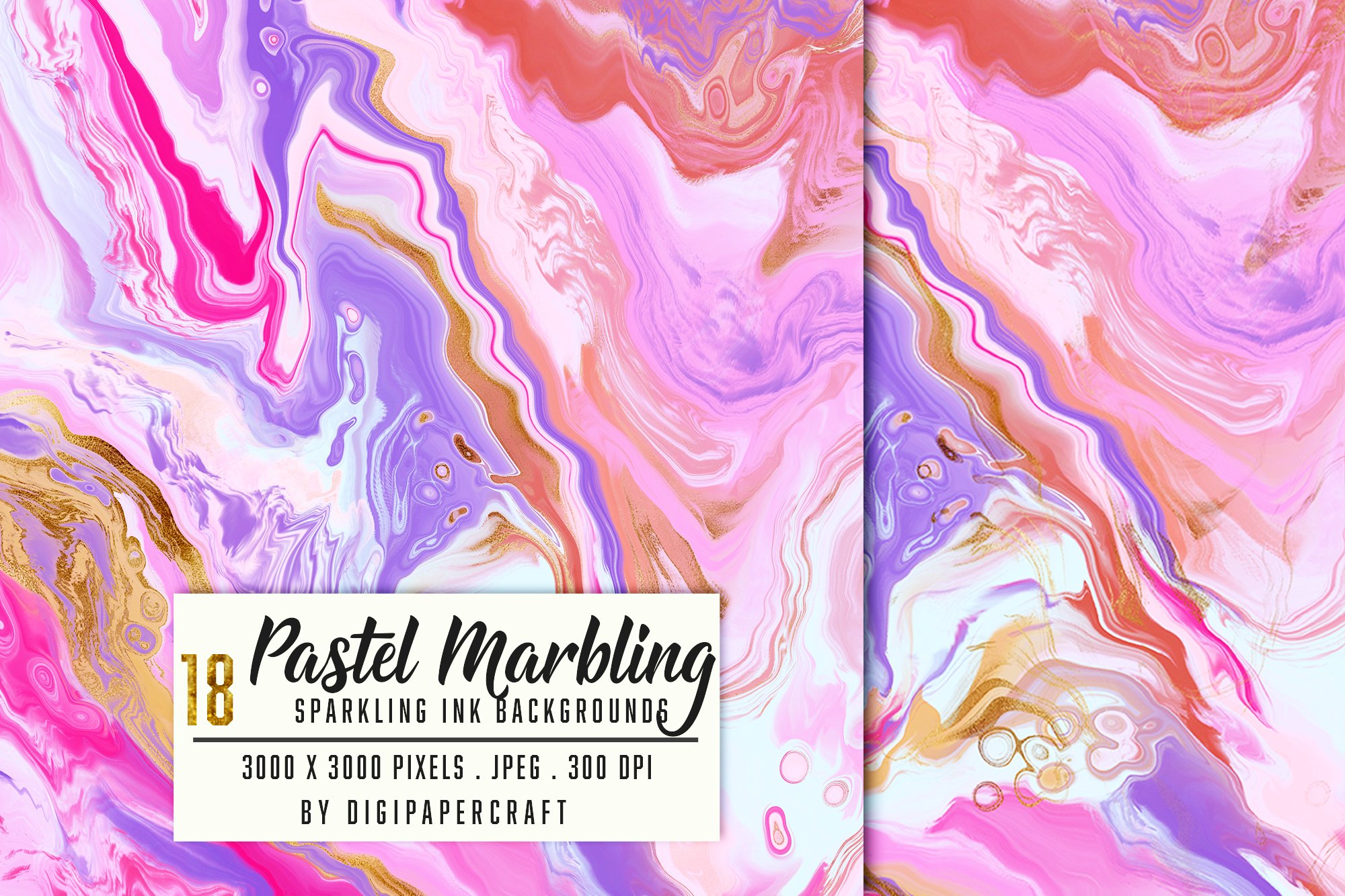 Pastel Marbling Digital Paper, pastel marble, pink textures (900623 ...