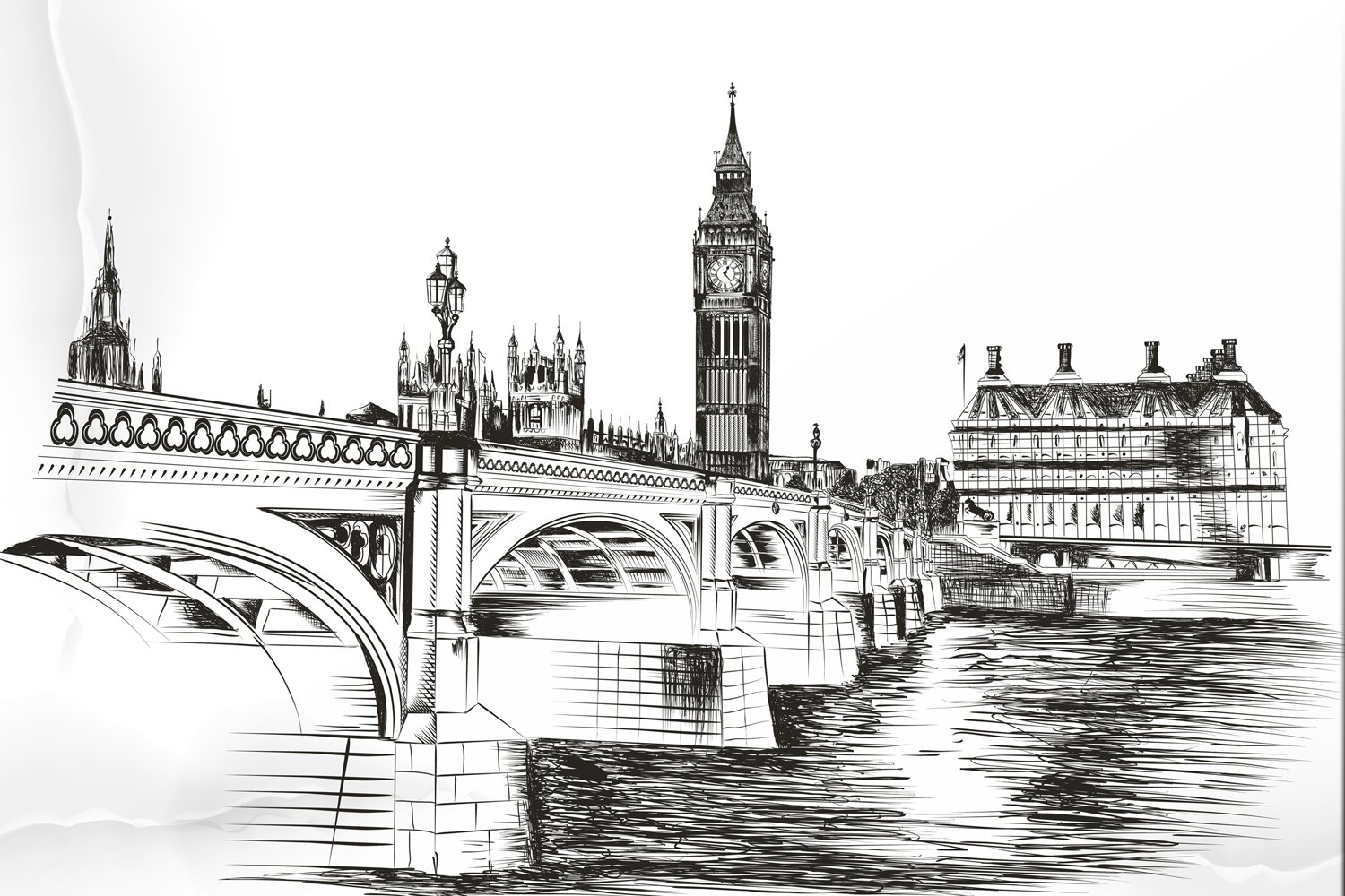 Big set of hand drawn Victorian styled illustrations (96938 ...