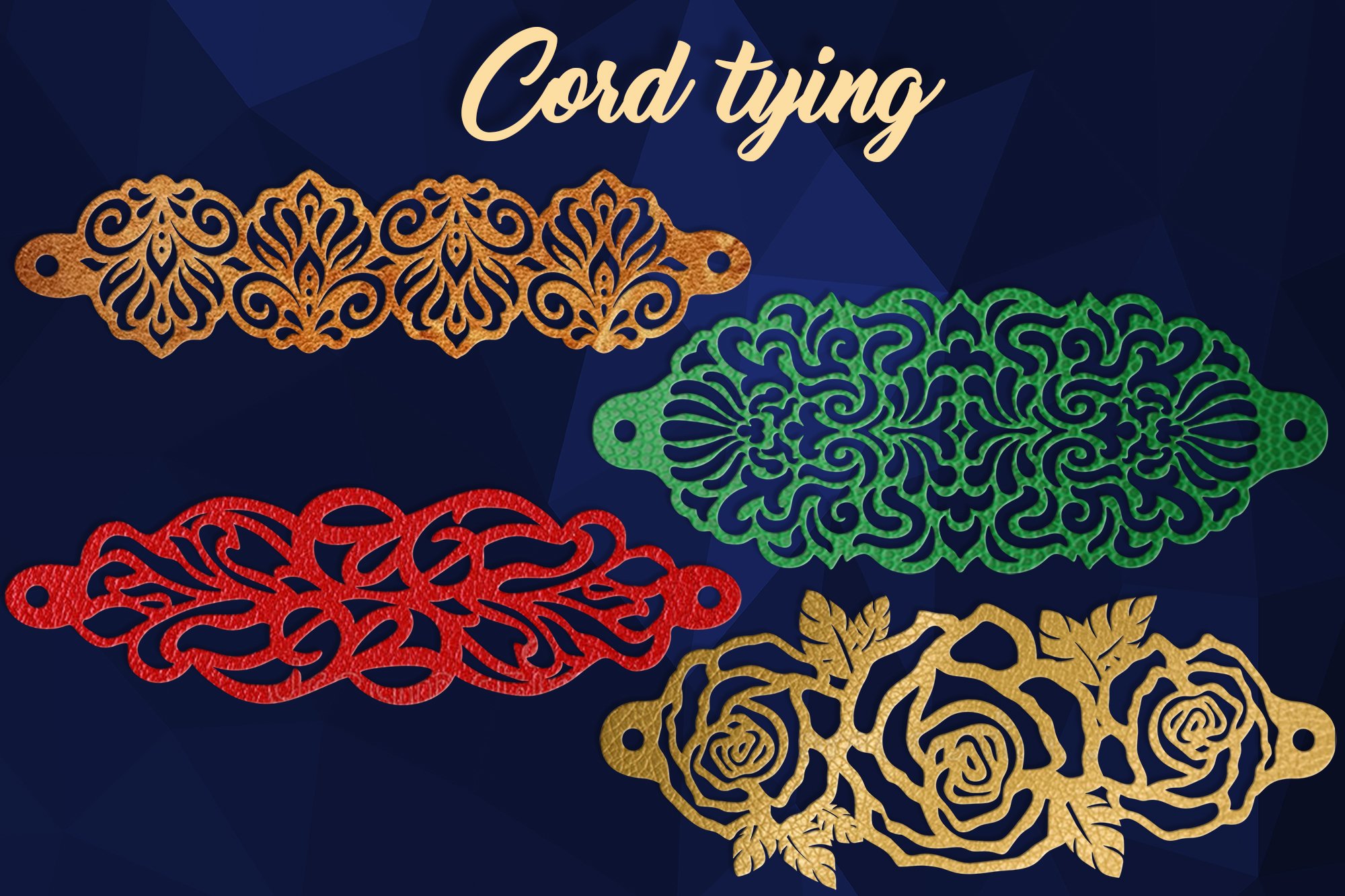 4 Leather Cuff Bracelet svg Jewelry template (661414) | Cut Files ...