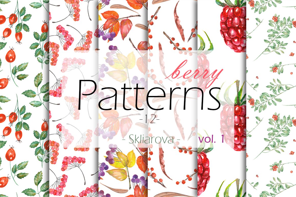 berry Patterns 12, vol. 1 (184435) | Patterns | Design Bundles