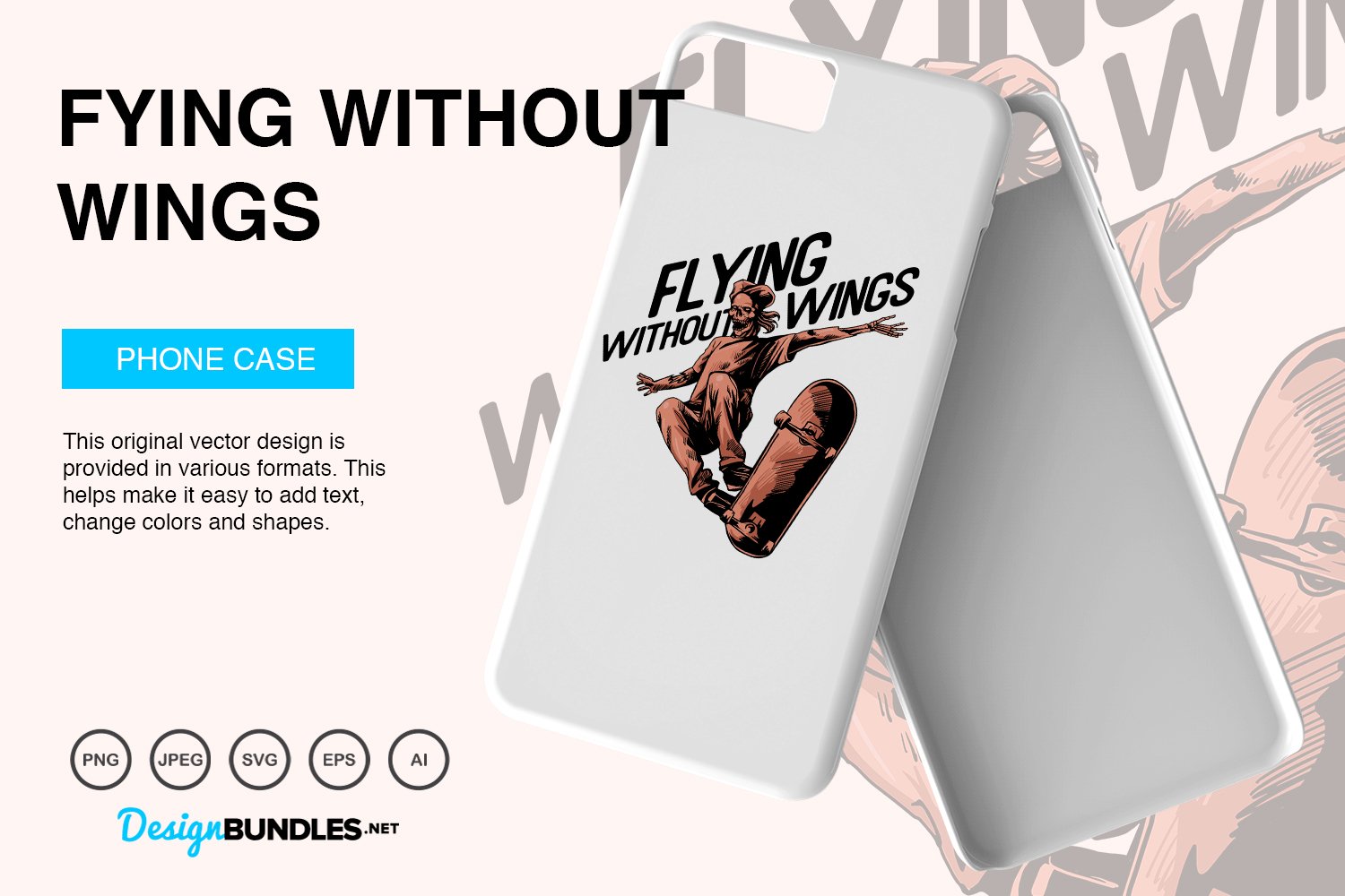 Flying Without Wings Vector Illustration