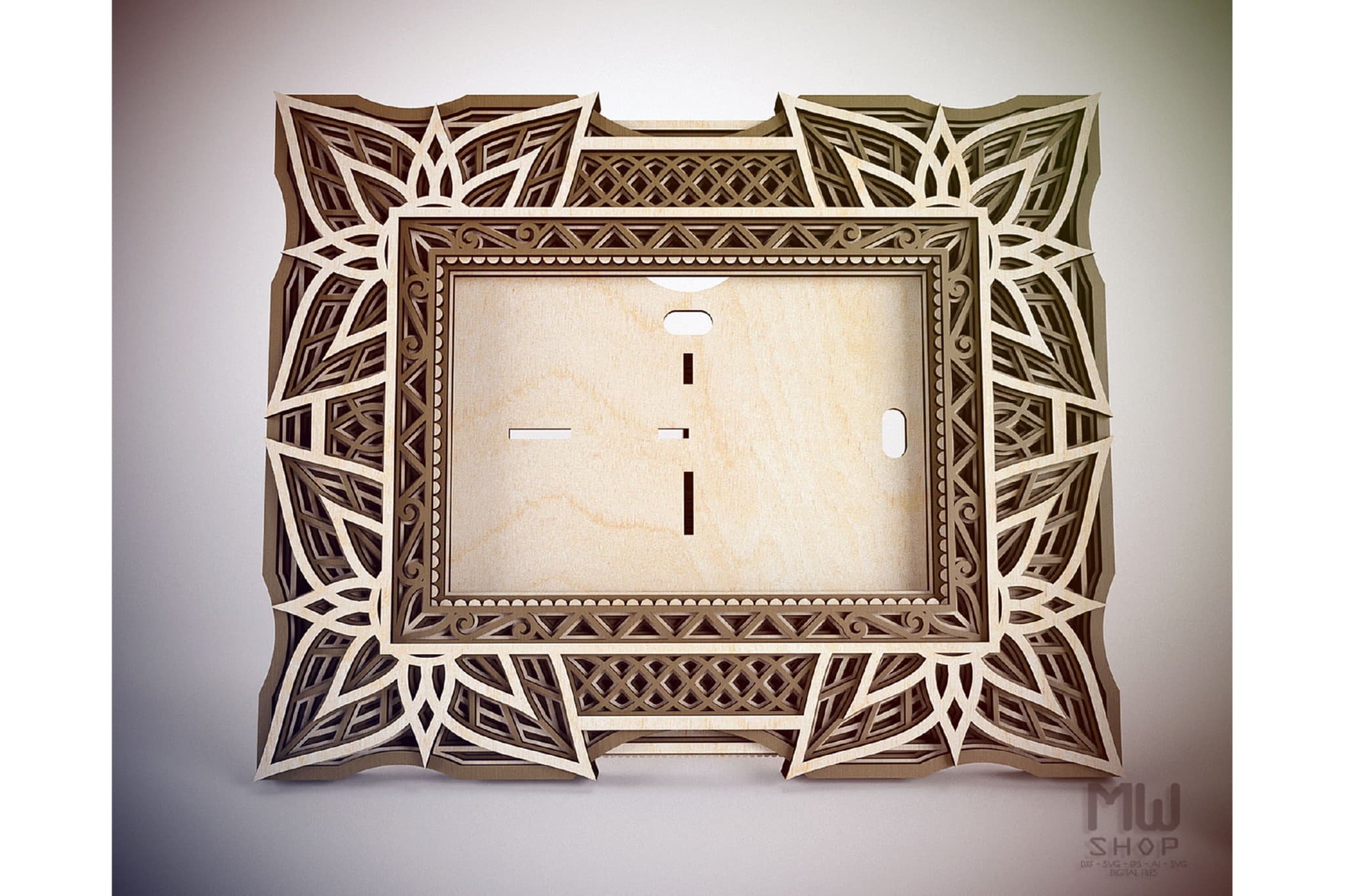 F04 - Multilayer Photo Frame, Laser Cut Photo Frame DXF (579811 ...