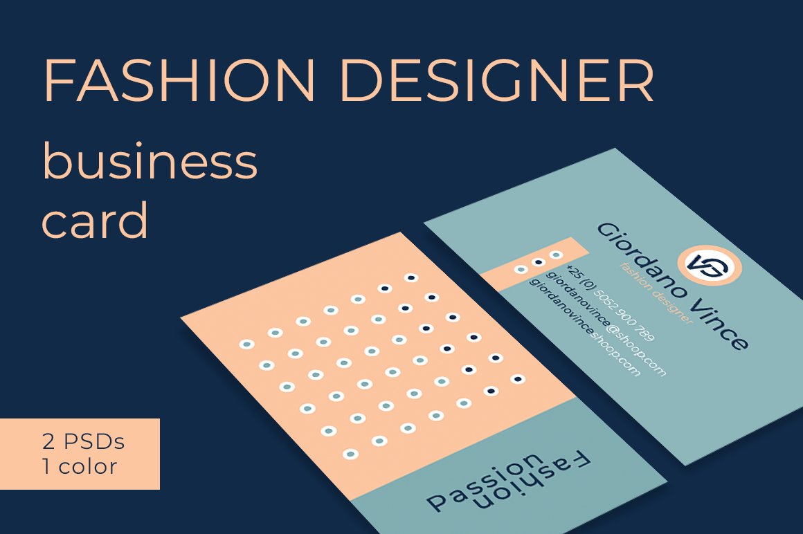 Fashion Designer Business Card (115567) | Business Cards | Design Bundles