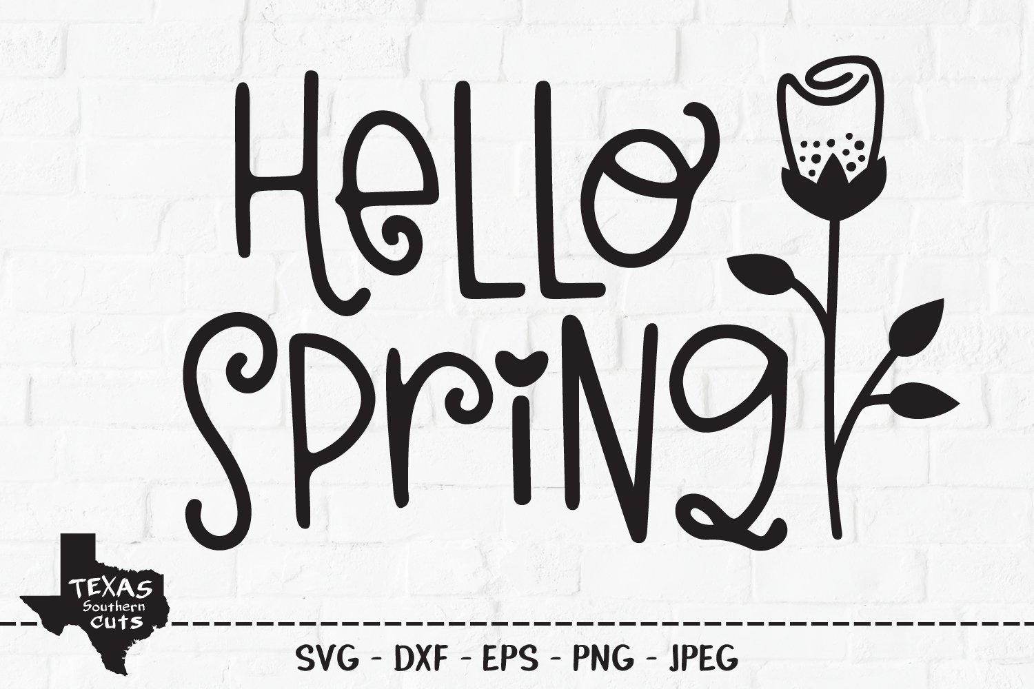 Hello Spring SVG, Cut File, Spring Shirt Design (518615)