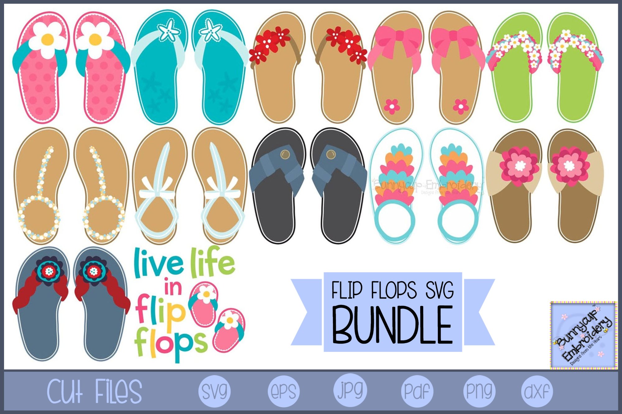Flip Flops - 12 SVG, Clipart, Graphics (722149) | Cut Files | Design ...