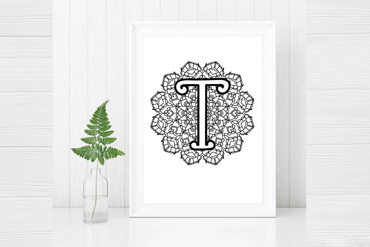 Monogram T Svg, Initial Monogram Svg (1143049) | Monograms | Design Bundles