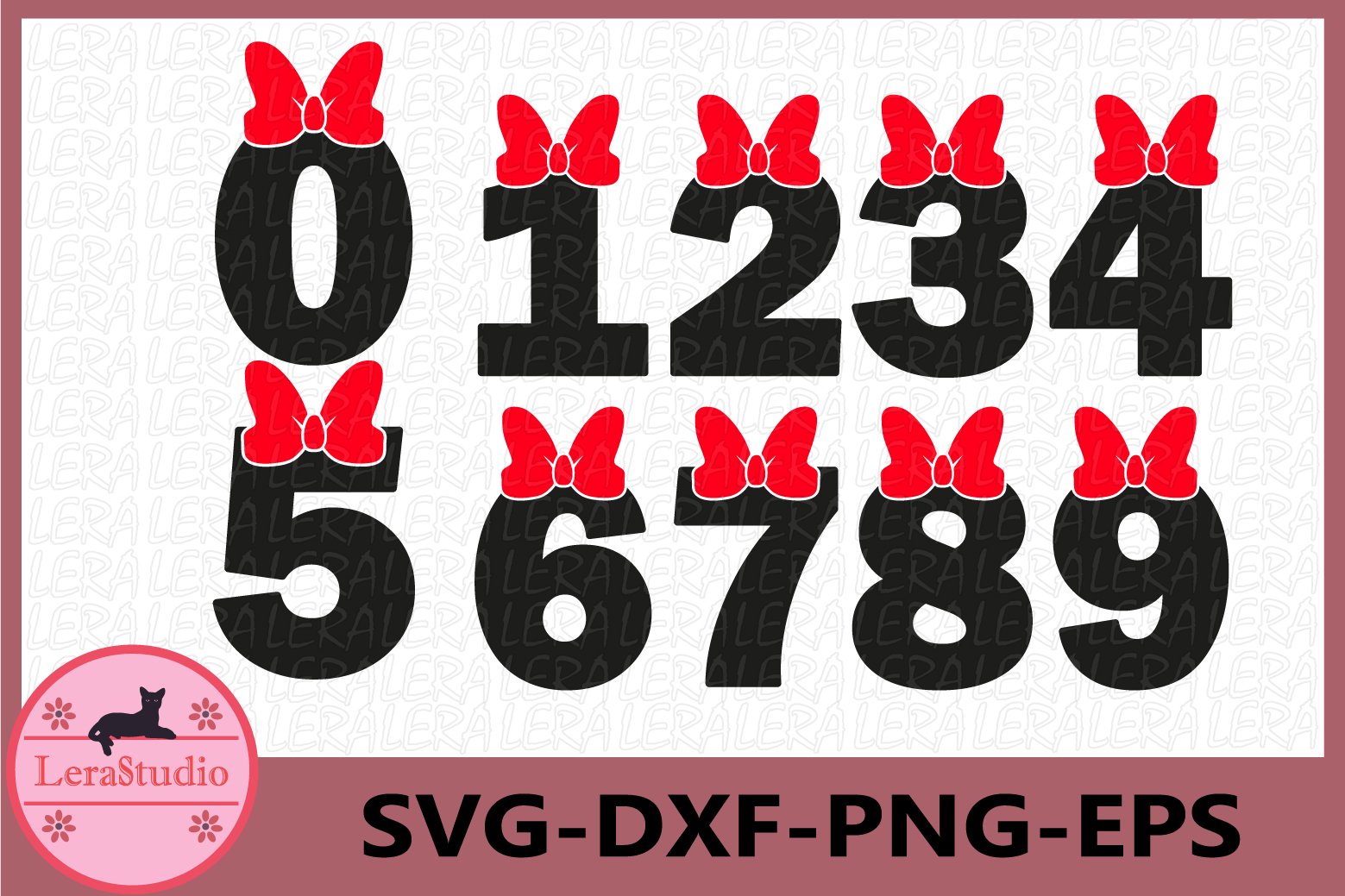 Numbers SVG, Numbers with Bow Svg, Vector Files (645746) | SVGs ...