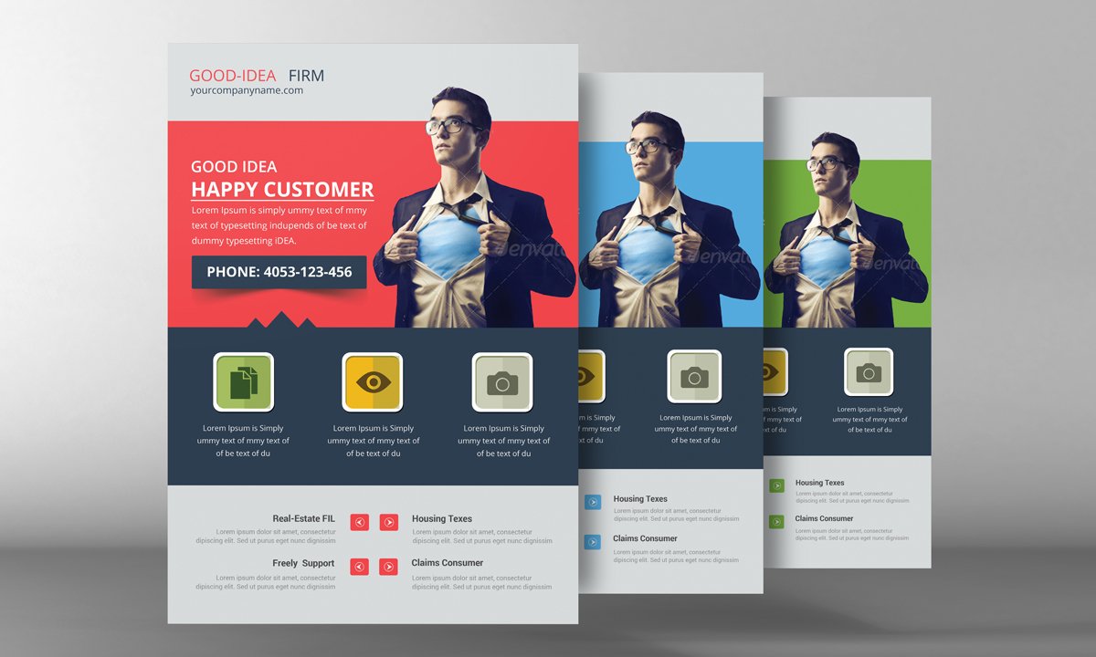 Good idea Flyer Template (438833) | Flyers | Design Bundles
