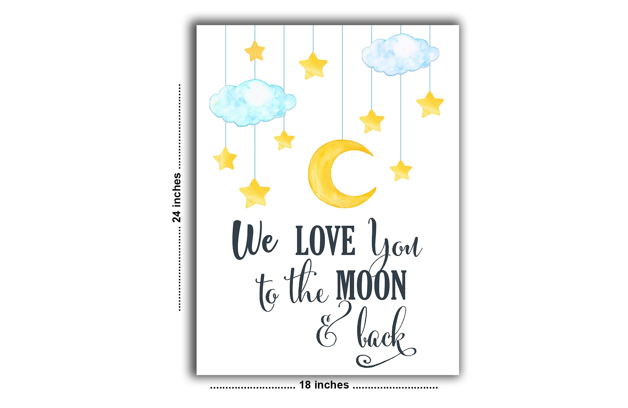 Sweet Dreams | Set of 2 Prints | We Love You to the Moon (1107378 ...