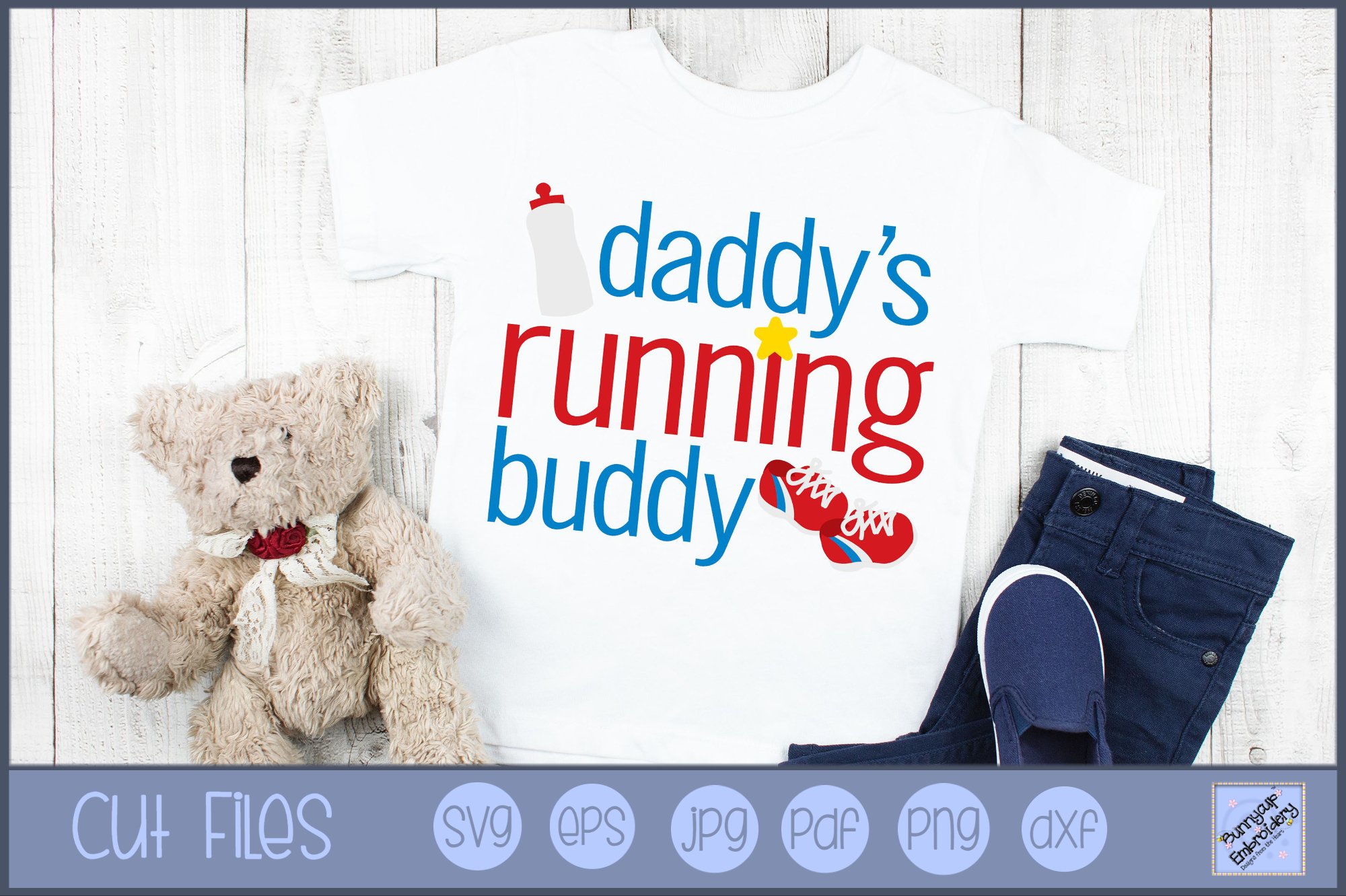 Daddy's Running Buddy - SVG, Clipart, Graphic