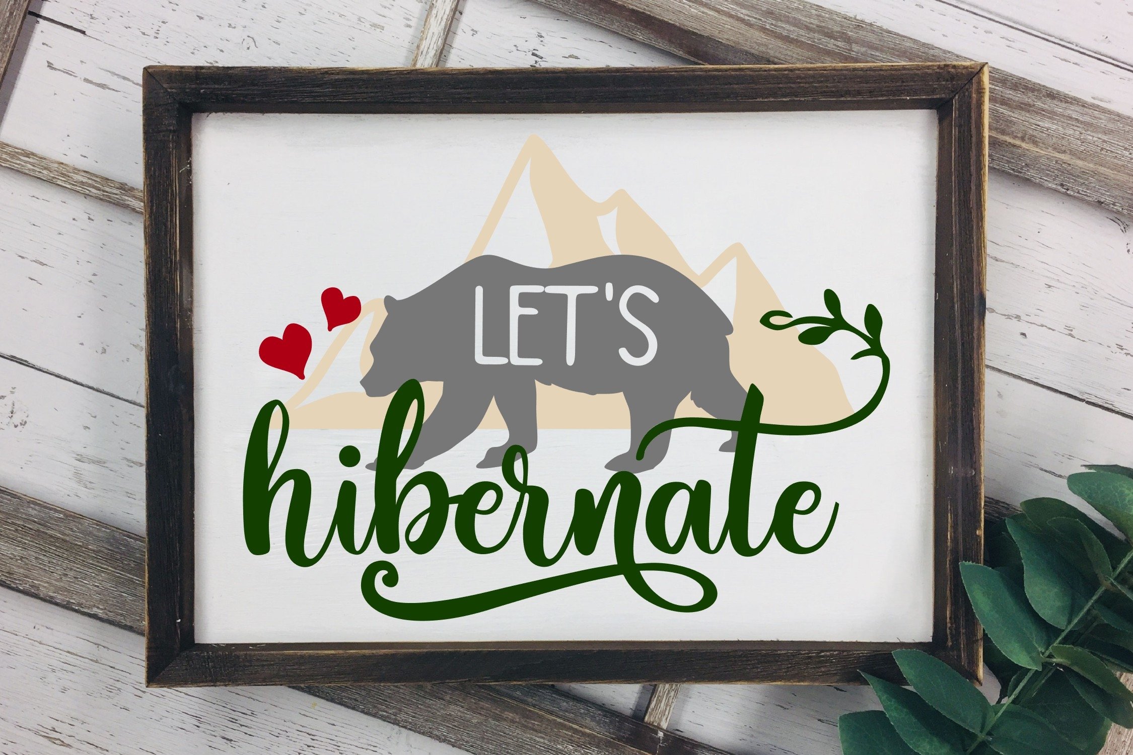 Let's Hibernate SVG DXF PNG (405406) | Cut Files | Design Bundles