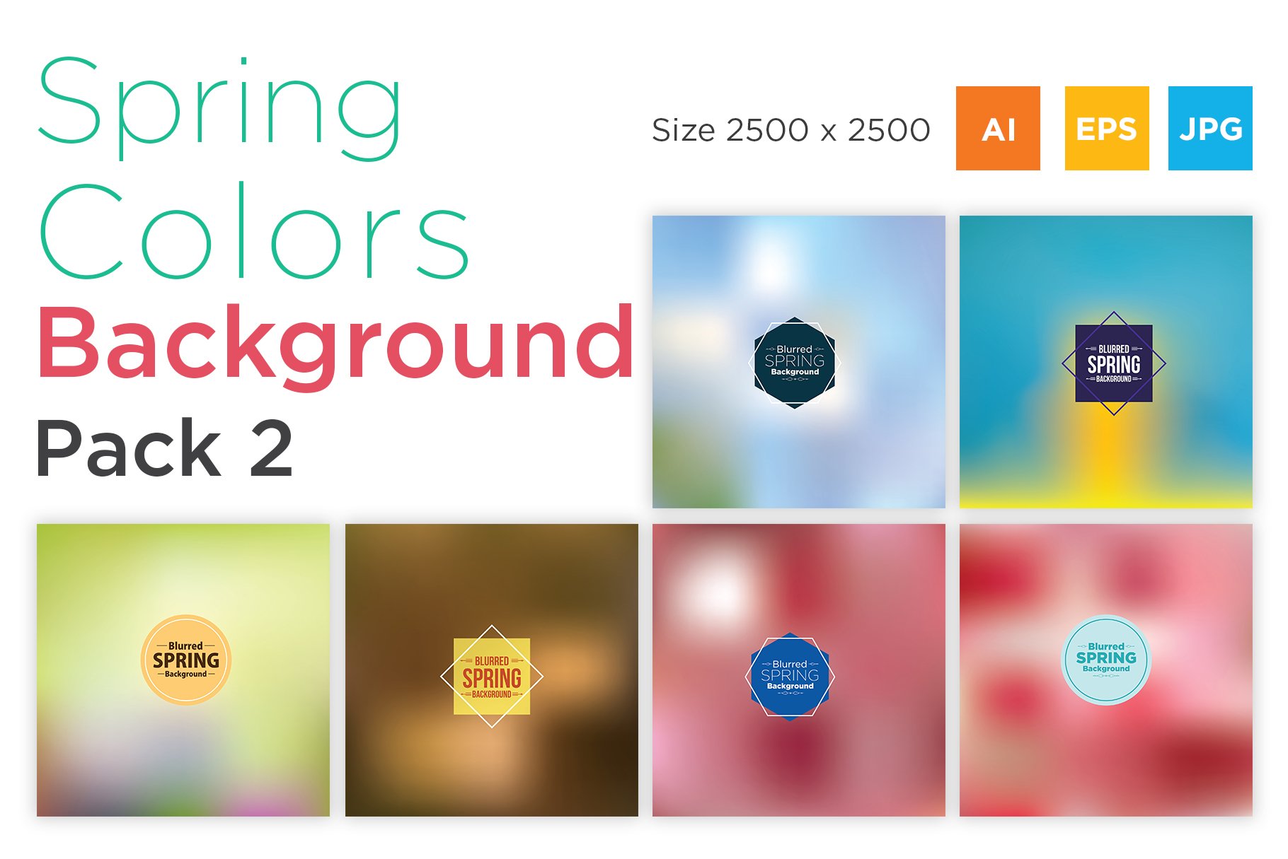 Spring Color Background Pack 2 (1110126) | Backgrounds | Design Bundles