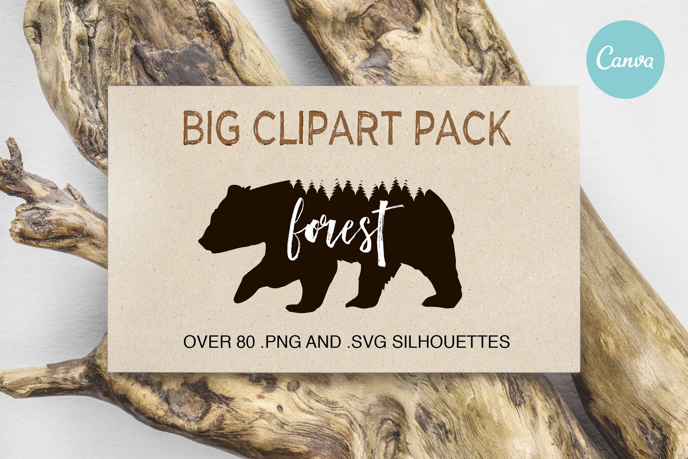 Forest Rustic Silhouettes clipart (1224981) | Elements | Design Bundles