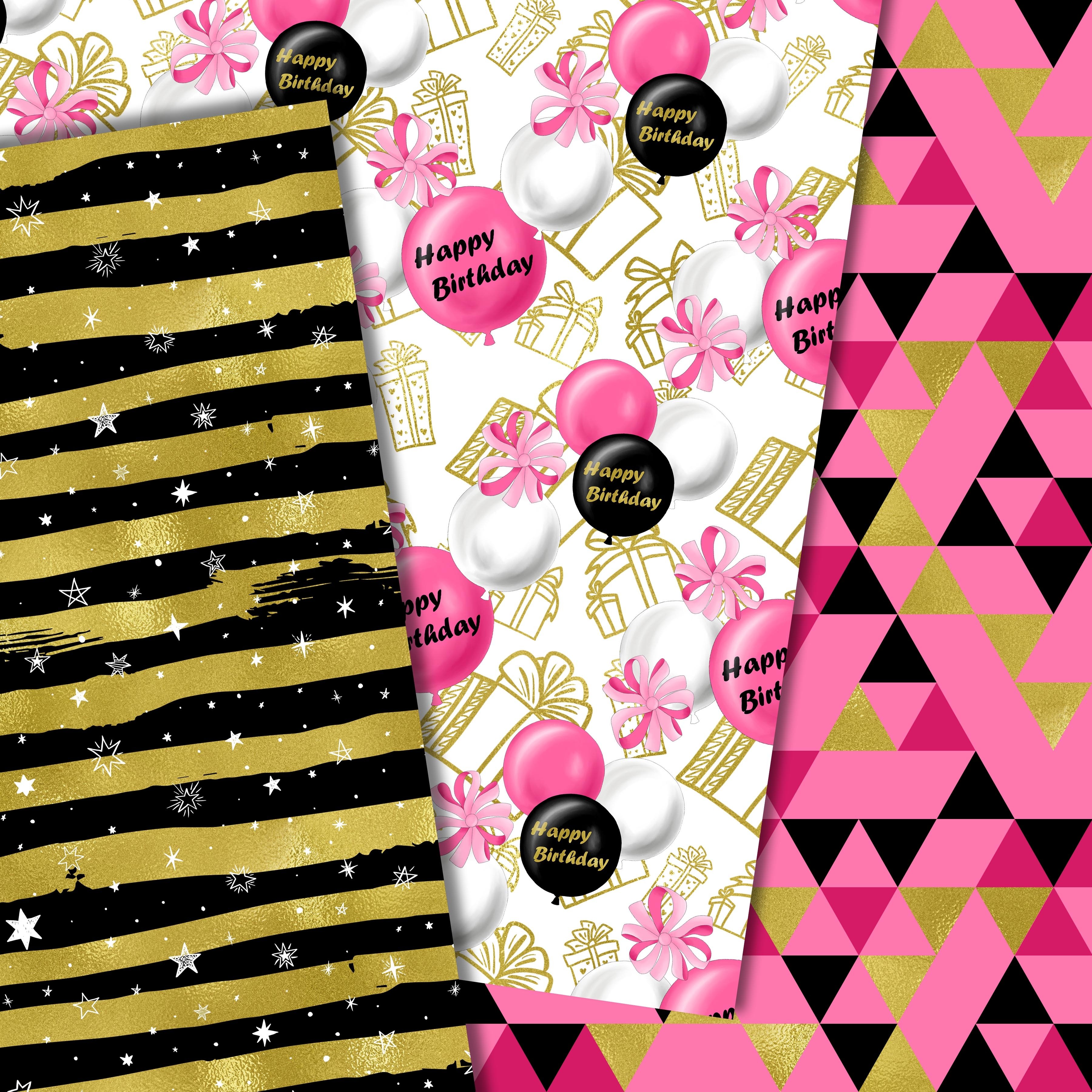 Birthday digital paper (68580) | Patterns | Design Bundles