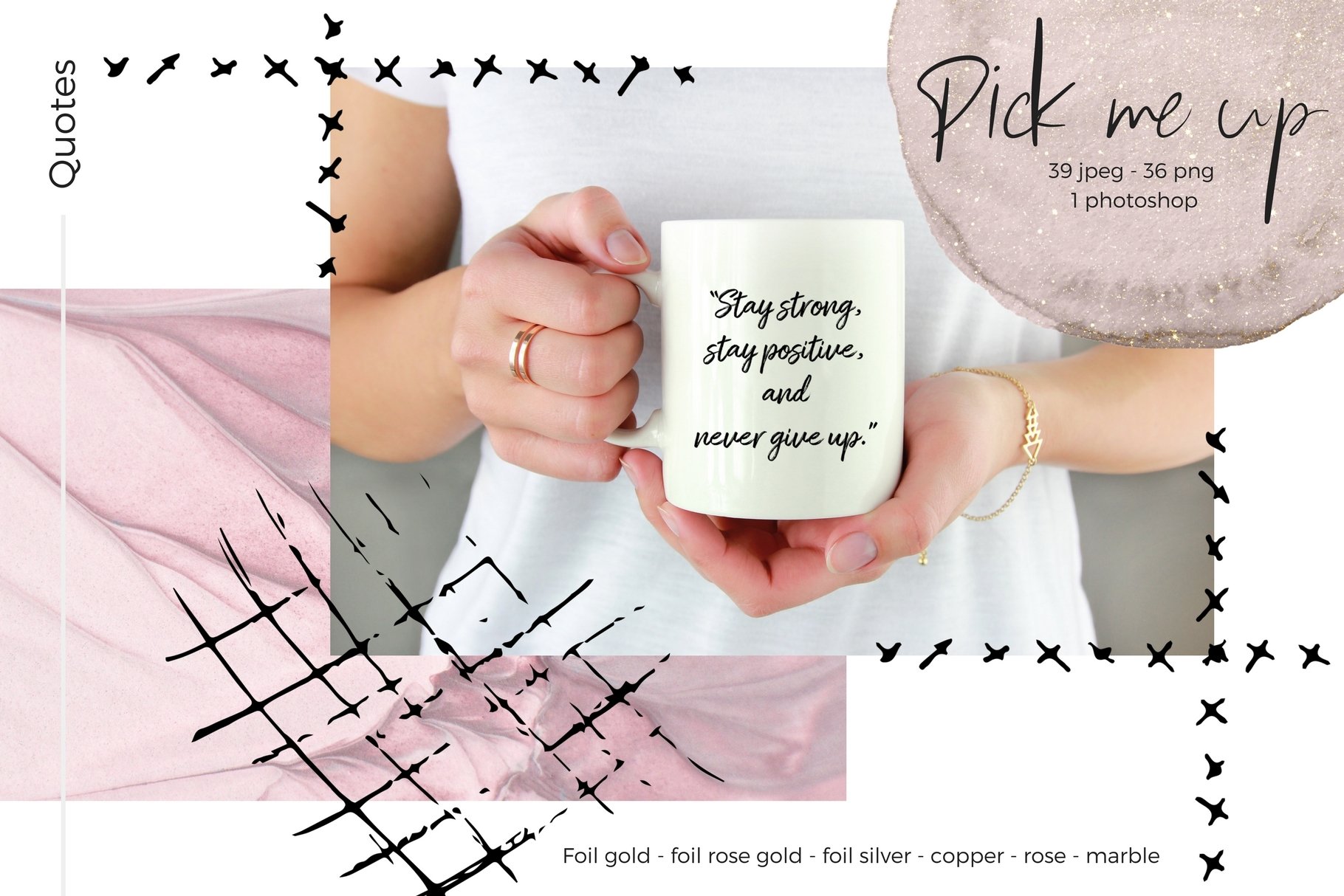 Pick me up Quotes collection (39628) | Instagram | Design Bundles