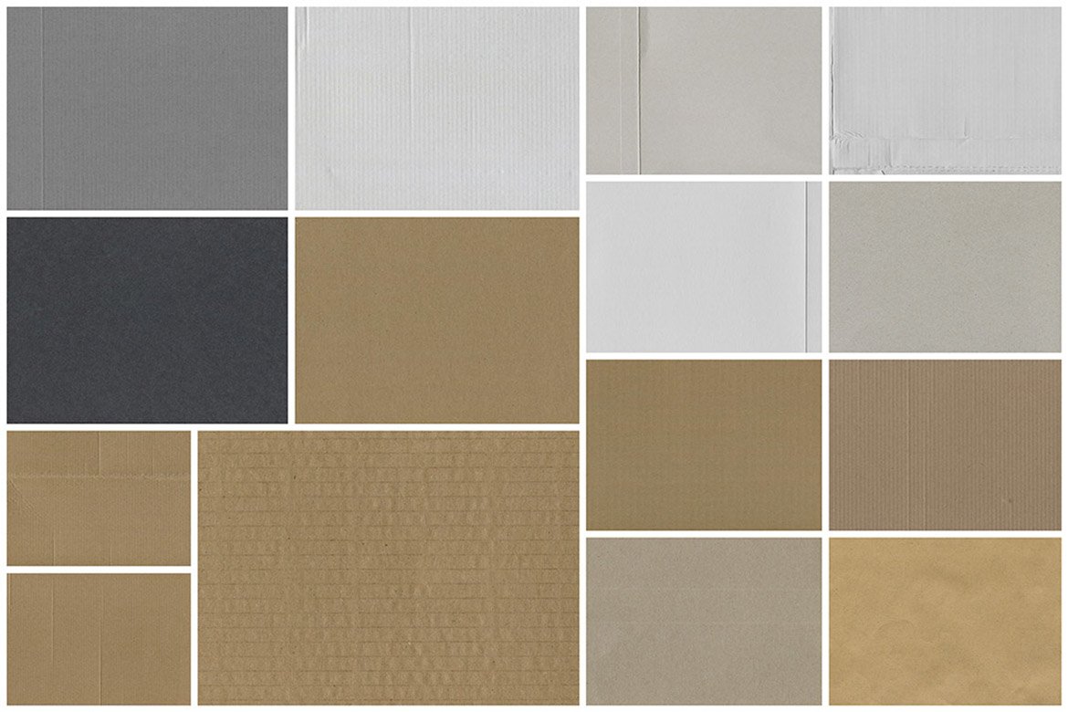 15 Clean Cardboard Textures