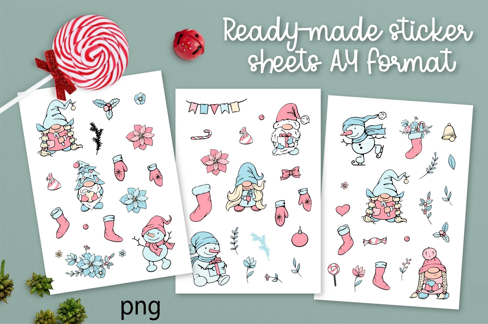 Christmas Gnome Stickers
