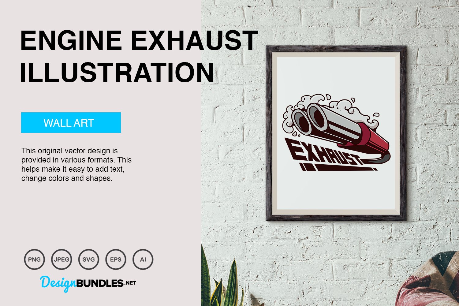 Engine Exhaust Vector Illustration