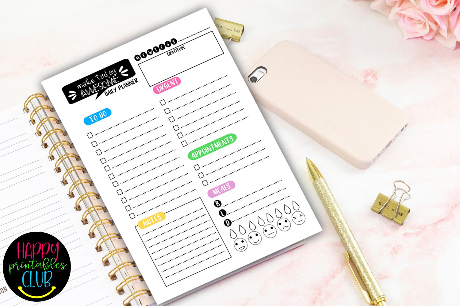 Daily Planner Printable- Day Organization Planner Printable (724003 ...