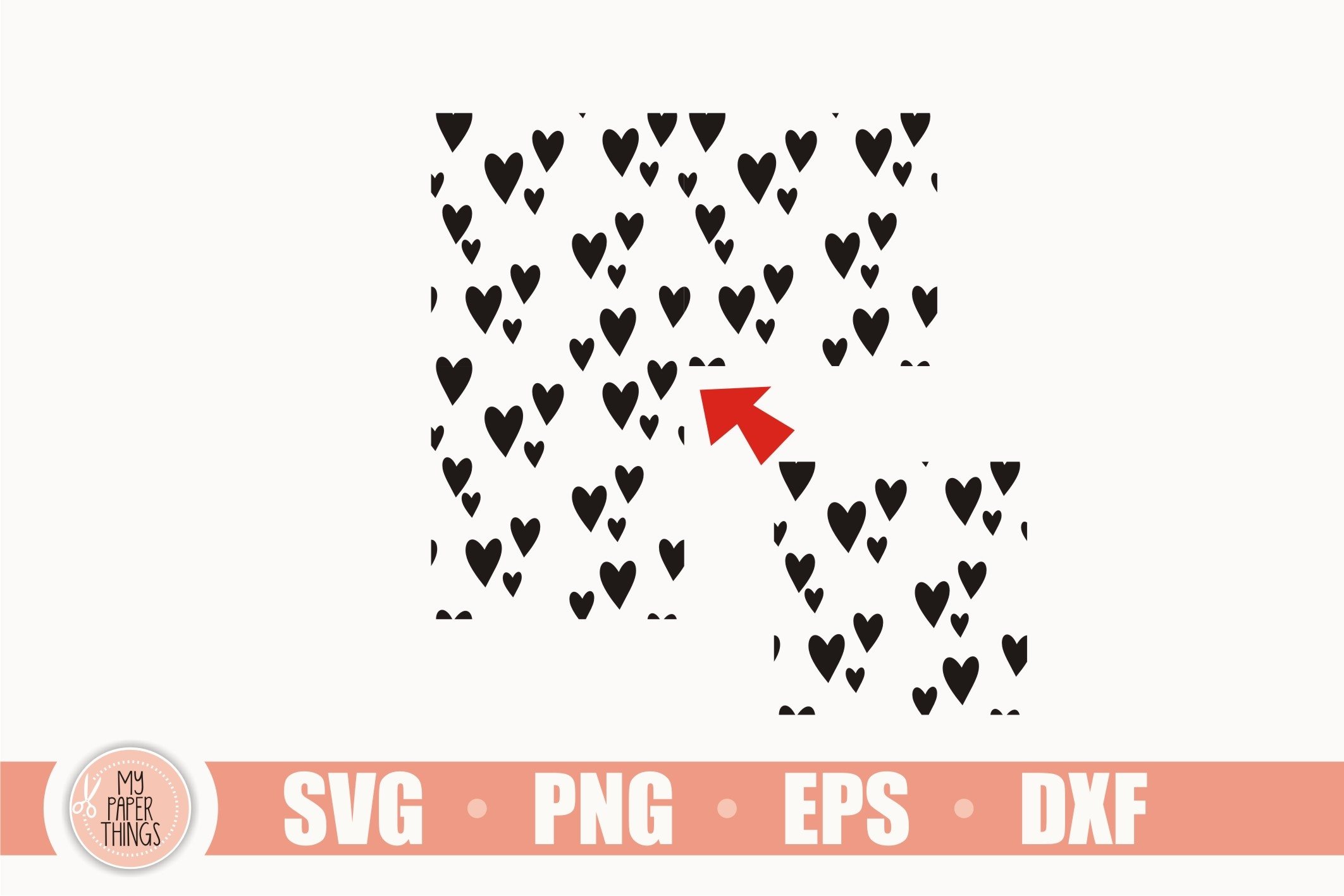 Heart Seamless Pattern SVG Bundle, Heart svg (530678) | Cut Files ...