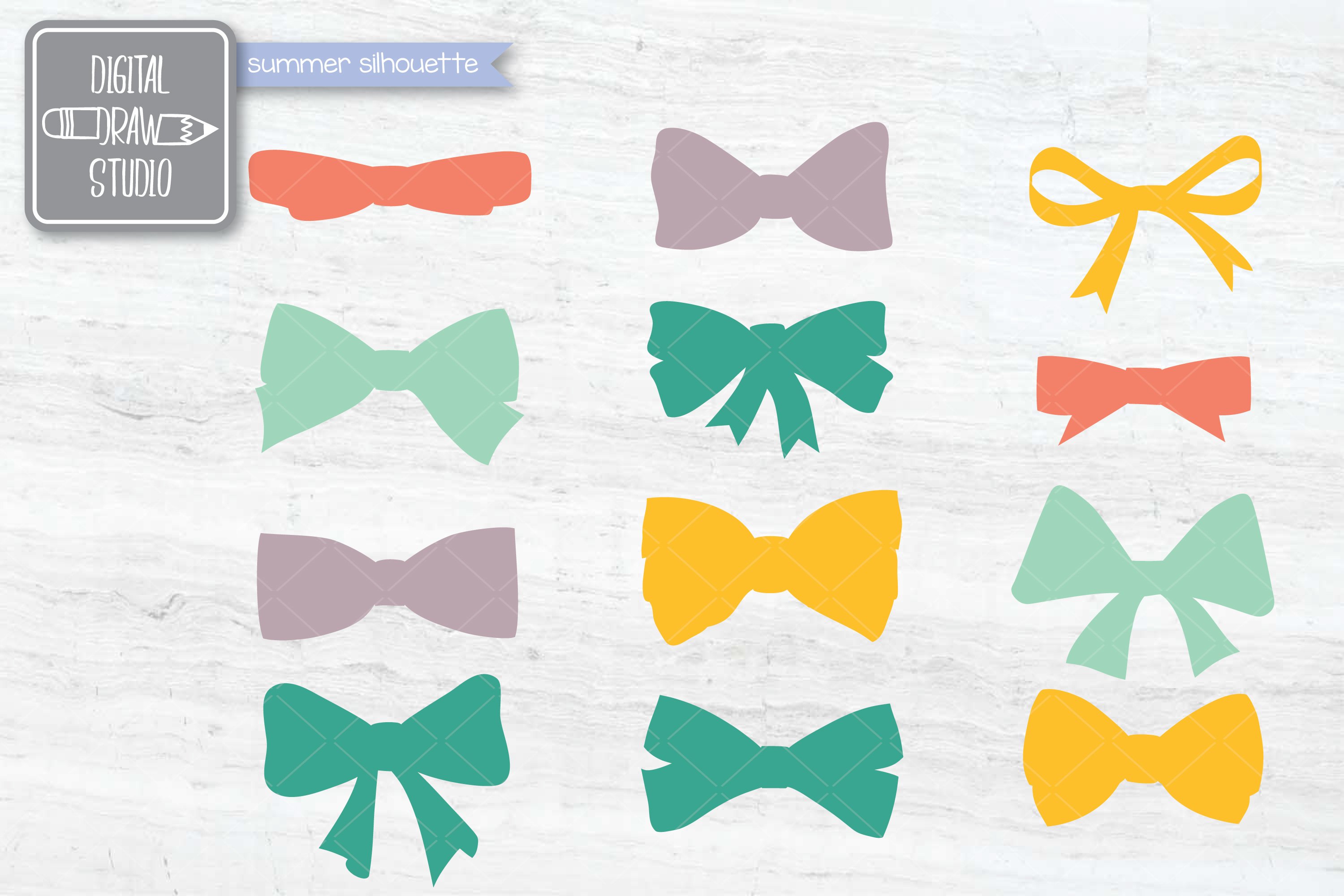 Hand Drawn Ribbon Bow Tie Color illustration| Esp Png Svg (646424 ...