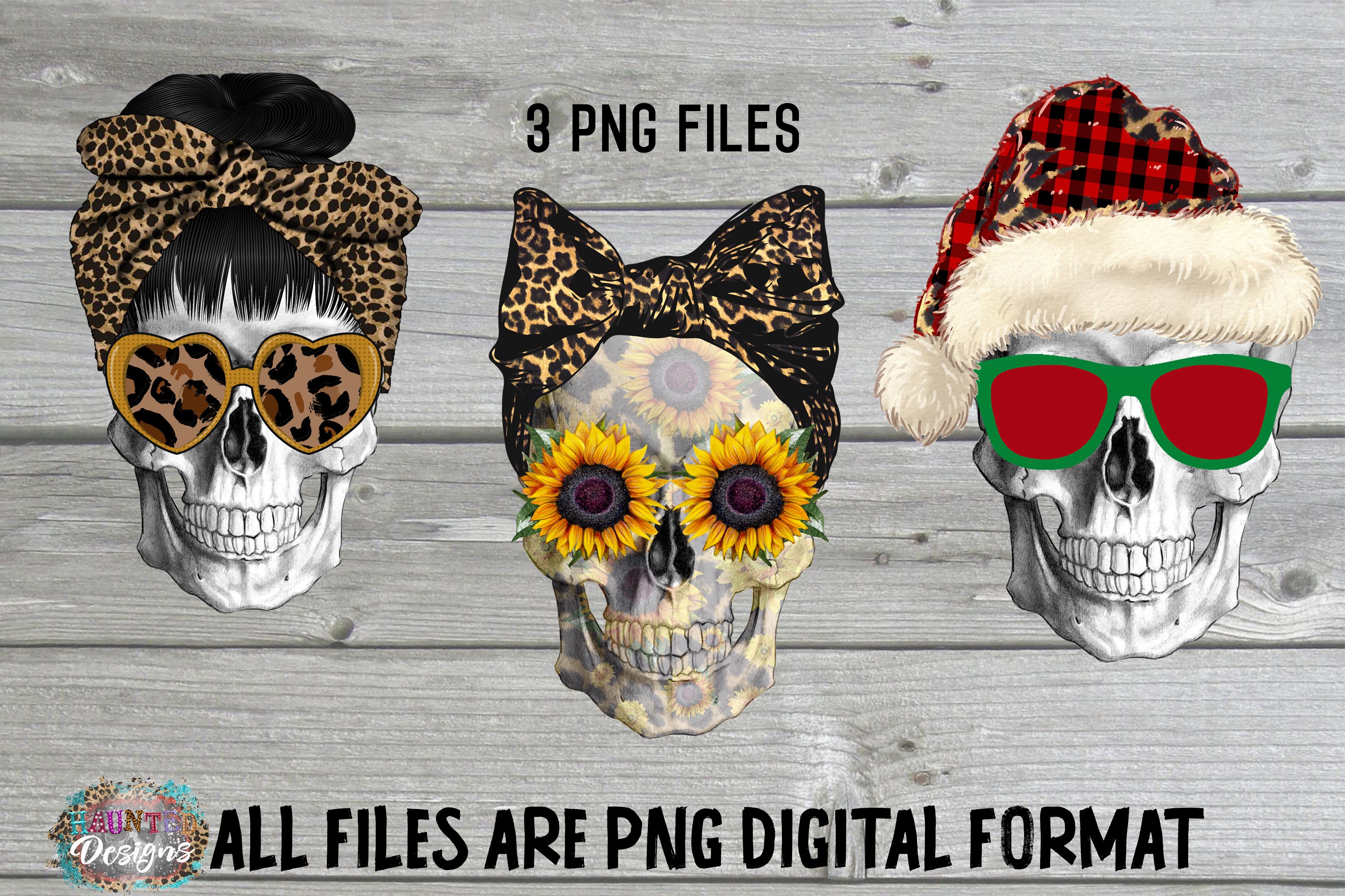 Skull Bundle Clip Art Sublimation Design (1015427) | Sublimation ...