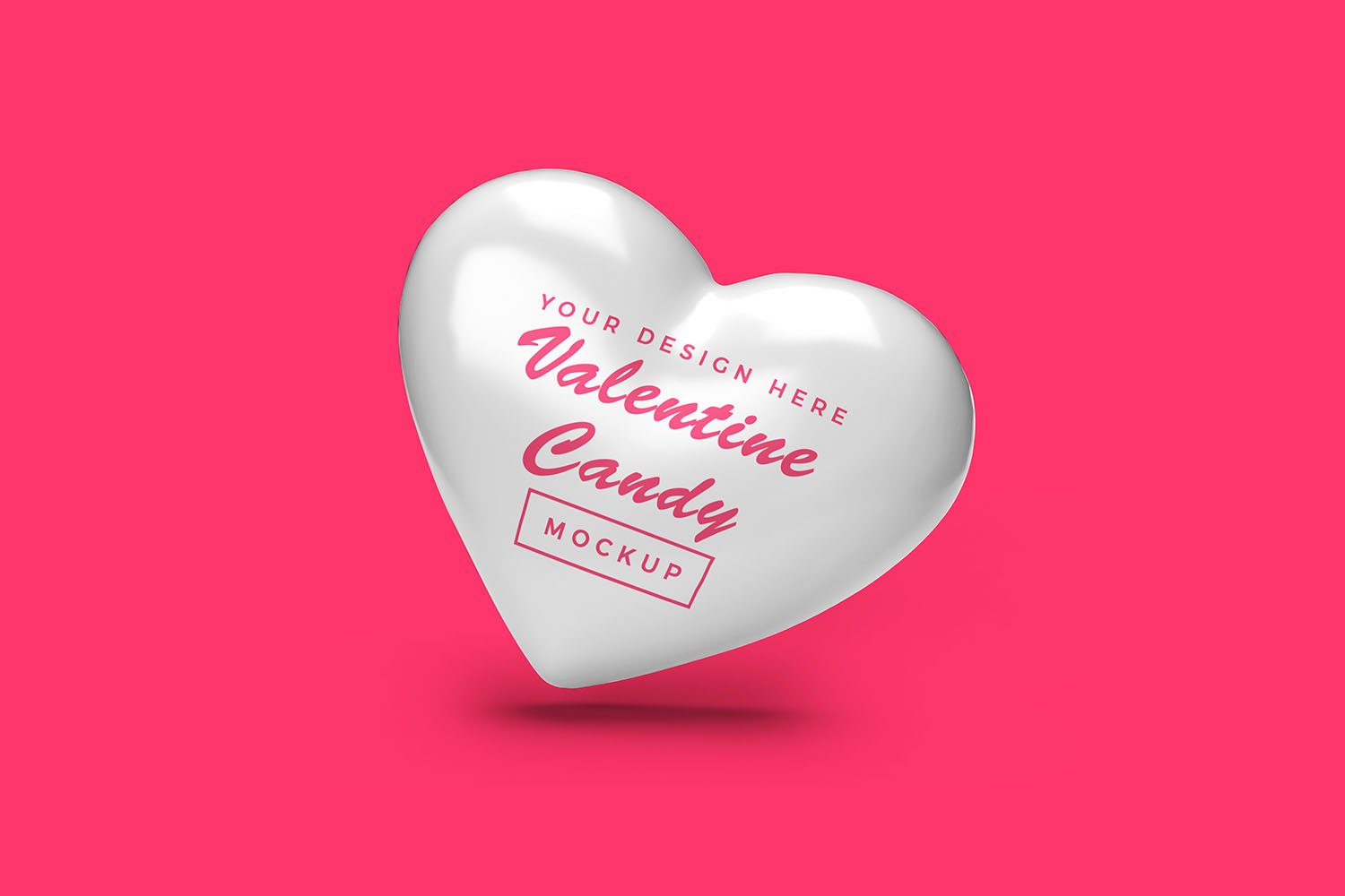 Valentine Love Heart Candy 3D Mockup Template Photoshop (1200660 ...