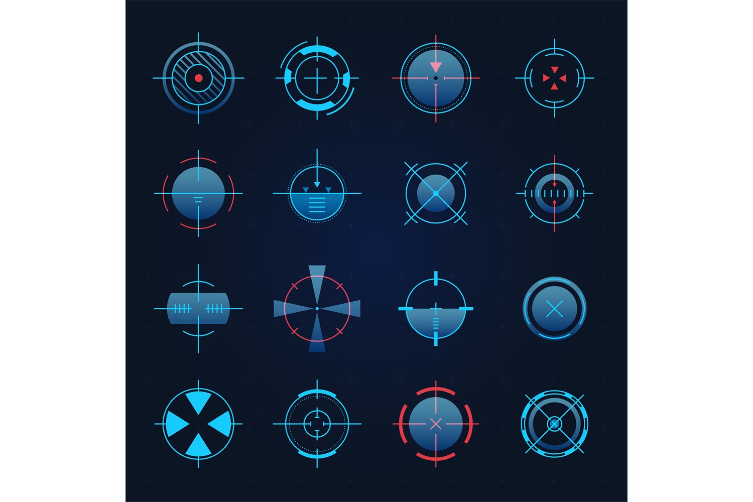 Futuristic aim. Spaceship or sniper weapon focus on target f (1339315 ...