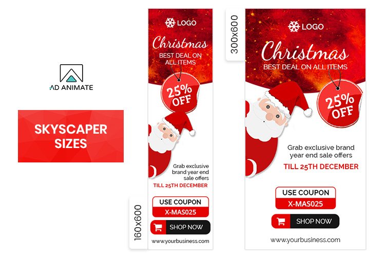 Christmas Sale Animated Ad Banner Template (157704) | Websites | Design ...