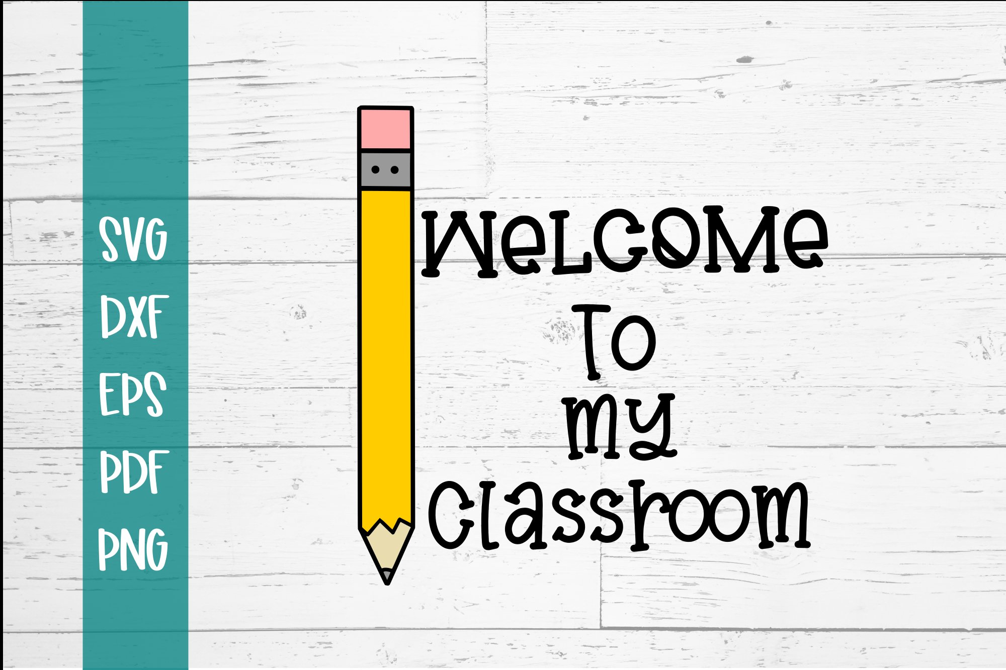 Welcome Pencil Sign SVG