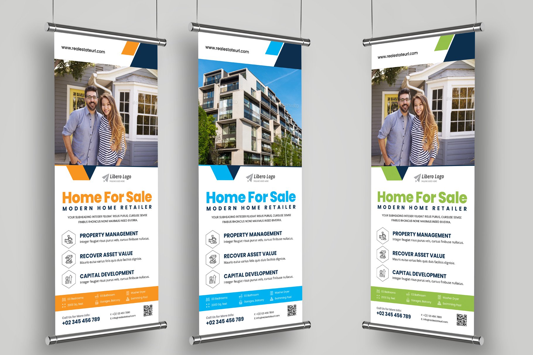 Real Estate Roll up Banner Signage v2 (196414) | Flyers | Design Bundles