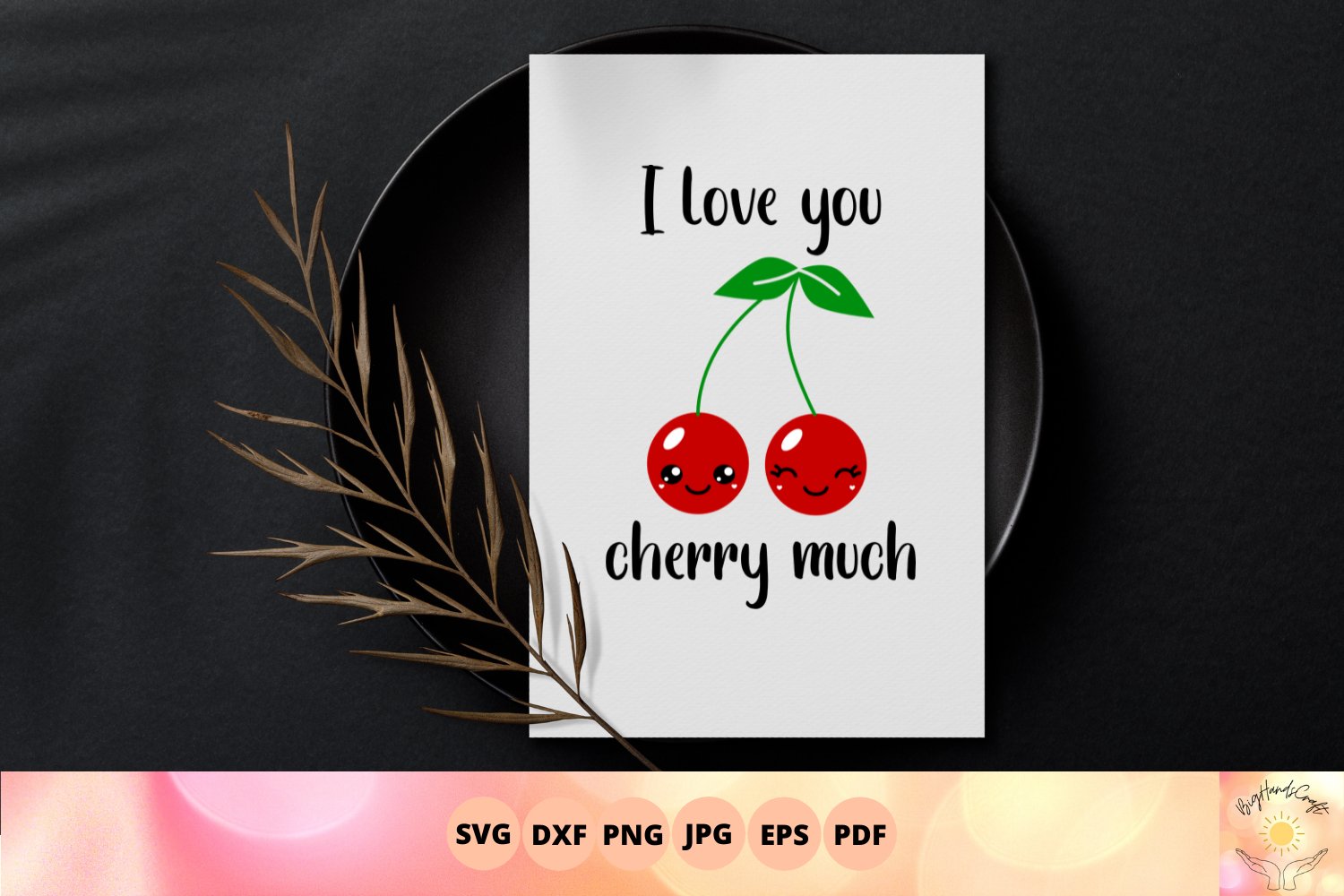 I love you cherry much, cherry cherries svg (1406346) | SVGs | Design ...