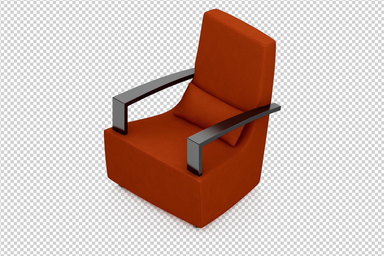 Isometric Arm Chair 3D isolated render (284588) | Elements | Design Bundles