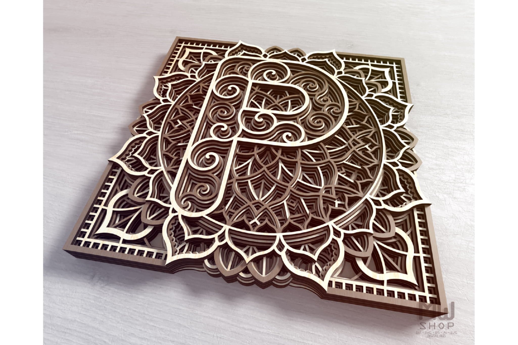 Mandala Letter P, Alphabet letter P pattern, Letter P SVG (580190 ...